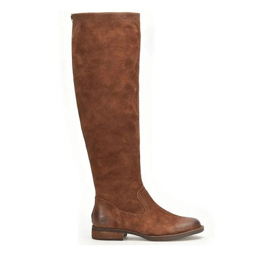 BORN Borman Over the Knee Rust Brown Suede Boots Size 7 Women NEW $260 ...