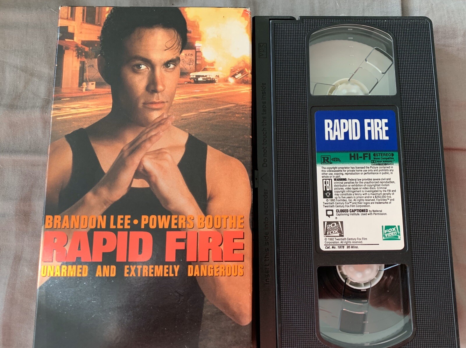 VINTAGE Rapid Fire (VHS, 1993) Brandon Lee! 86162197840| eBay