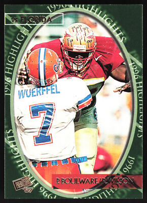 1997 Press Pass Peter Boulware Reinard Wilson #43 Florida State ...