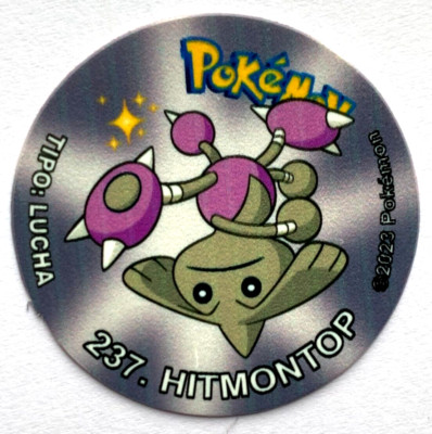 TAZO POKEMON EC1 #237 SHINY HITMONTOP 2023 Johto PERU South America ...