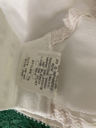 Mary Jane Underwire White Bra 36 E ~ 36DD White NWT Vintage | eBay