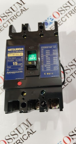 MITSUBISHI ELECTRIC NF100-SH CIRCUIT BREAKER 15A 440VAC 50KA FAST SHIP ...