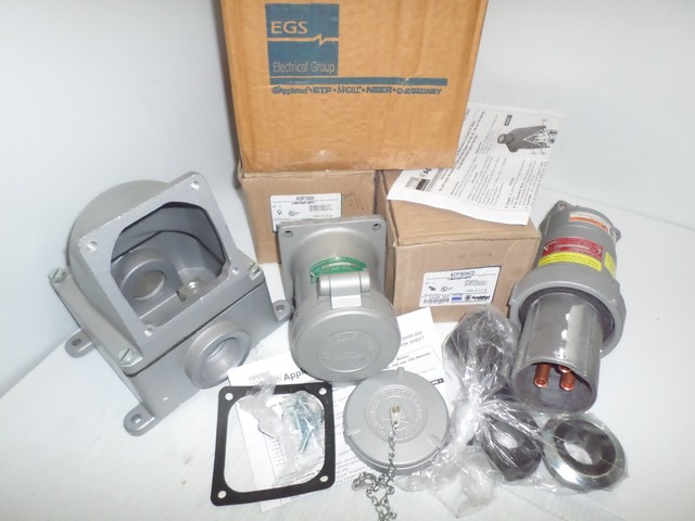APPLETON ACP15034CD&ADR15034 150-Amp PLUG,RECEPTACLE & 2" BACK BOX 150A ...