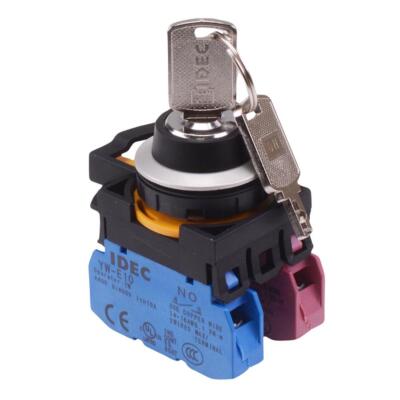 IDEC CW Series 2 Position 22.3mm Metallic Maintained Key Switch 1NO-1NC ...