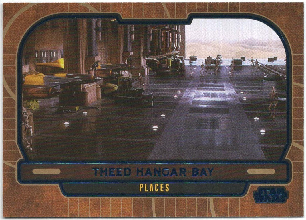 2013 Topps Star Wars Galactic Files "BLUE FOIL" #642...THEED HANGAR BAY ...