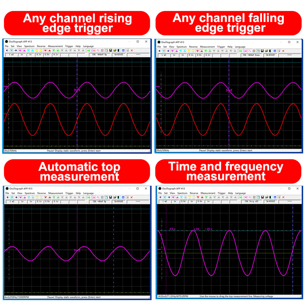ET601/ET602 Virtual Storage Oscilloscope 50kHz Bandwidth 150kHz ...