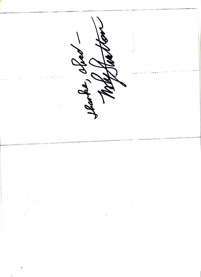 MIKE STRATTON BUFFALO BILLS TENNESSEE AUTOGRAPHED FOOTBALL CARD LETTER ...