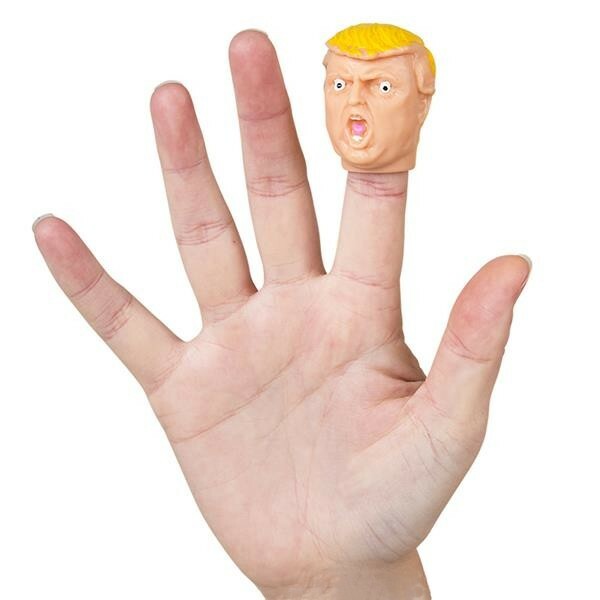 1pc Donald Trump 1.5" Finger Puppet Squeeze Political Parody Stress Gag ...