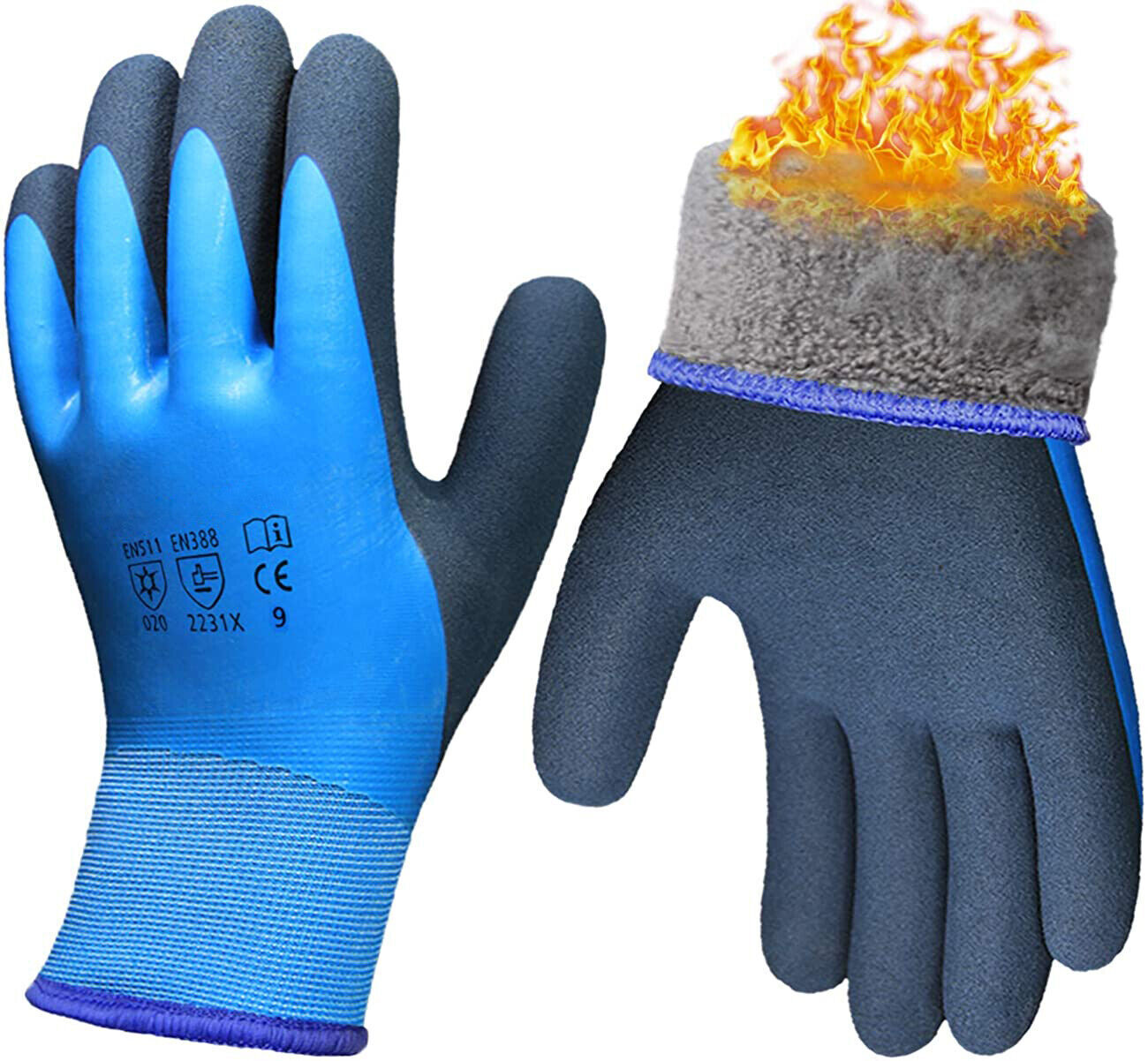 THERMAL INSULATED WINTER WARM WATERPROOF WORK GLOVES FREEZER COLD ...