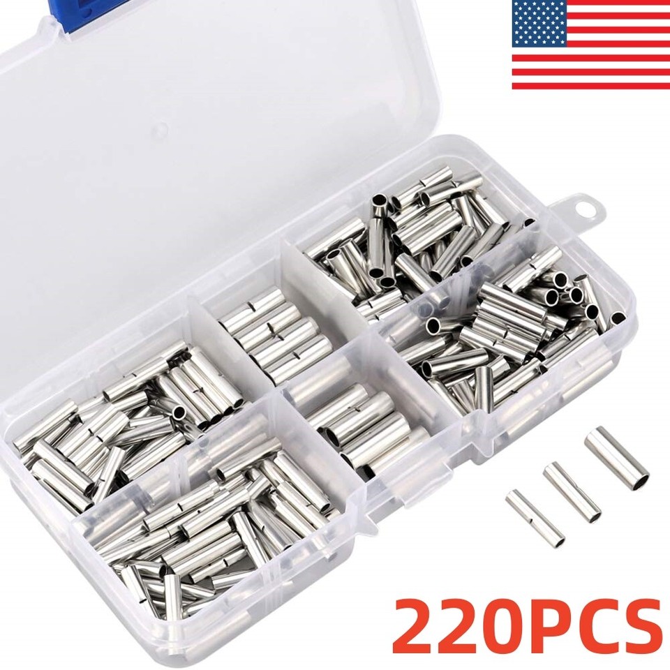660PCS Non Insulated Butt Splice Uninsulated Crimp Wire Connectors ...