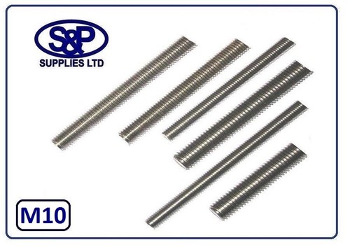 M10 STAINLESS STEEL STUDS THREADED BAR ALLTHREAD FROM 100MM UPTO 350MM ...
