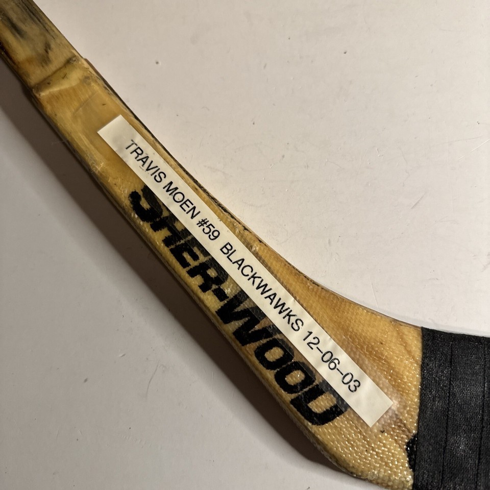 Travis Moen Game used stick blade Chicago Blackhawks Dec. 6, 2003 | eBay
