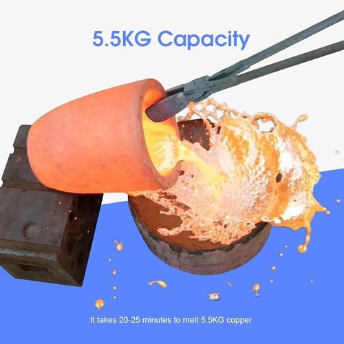 6Kg Foundry Clay Graphite Crucible Furnace Torch Melting Metals Casting ...