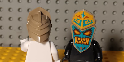 LEGO Carved Islander Mask Printed BIG YELLOW TEETH Full Head Coverage ...