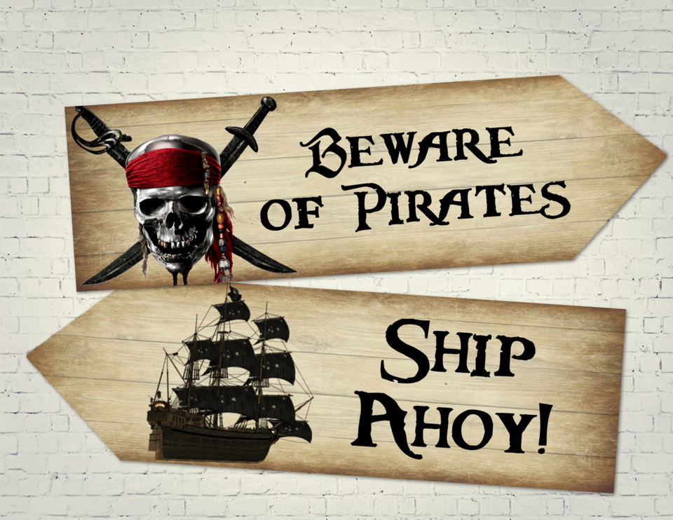 Set of 4 Pirate Party Decoration Arrows | eBay UK