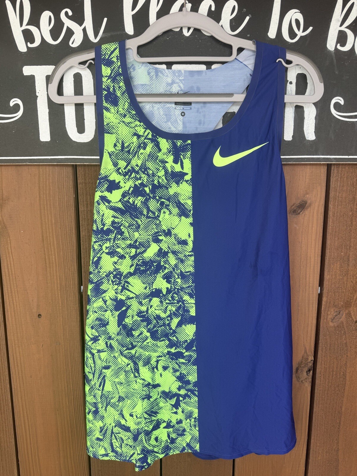 Nike Pro Elite Singlet Track & Field Blue Green Aeros… - Gem