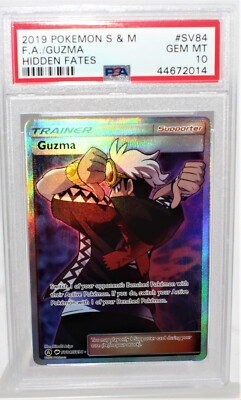 Guzma SV84 - Sun & Moon Hidden Fates Shiny Vault - FULL ART - PSA 10 ...