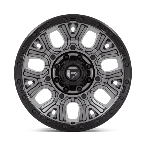 Fuel D825 Traction Matte Gunmetal With Black Ring 1-Piece Rim: 20x9 ...