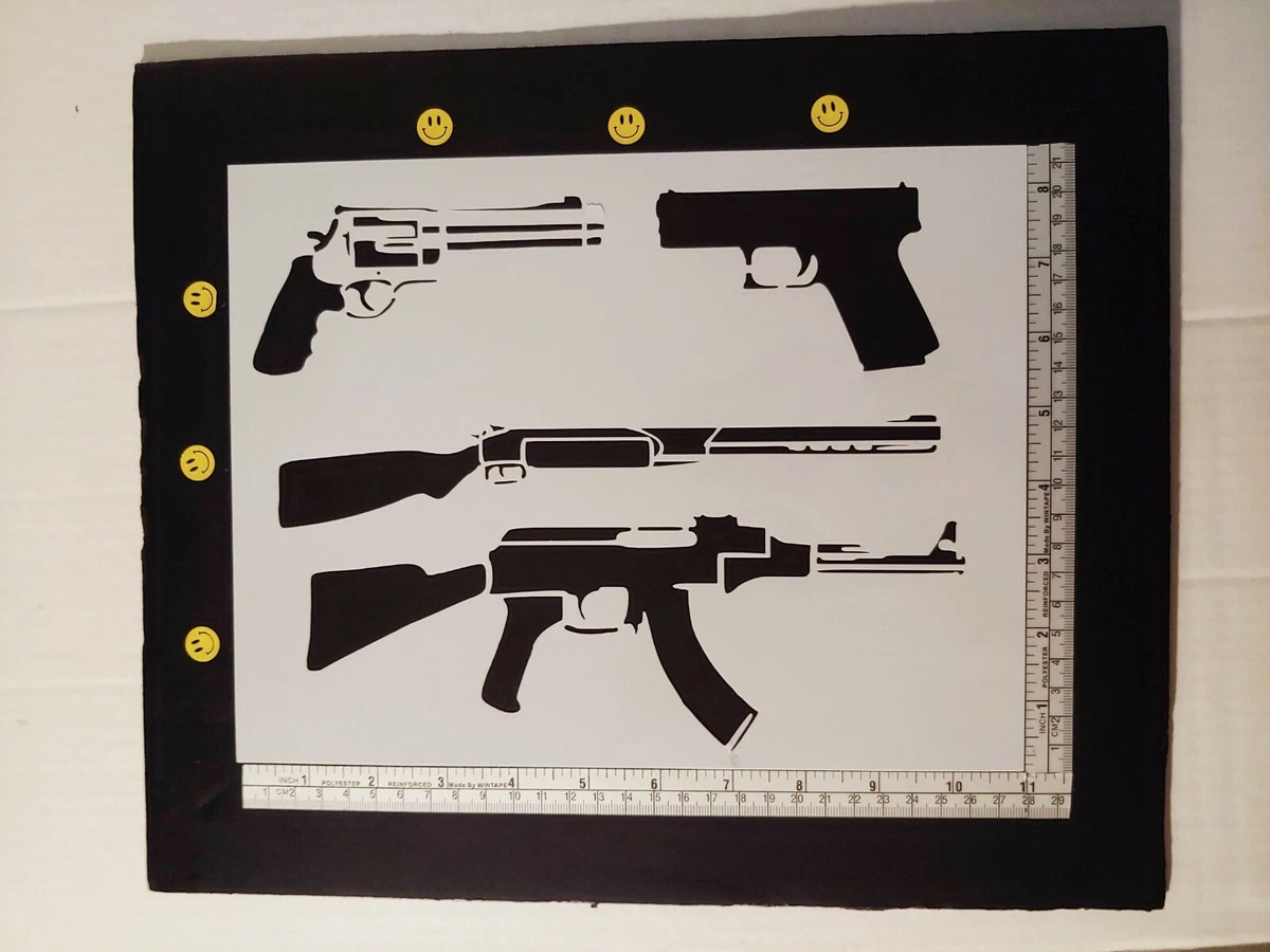 Gun Stencil Ak47