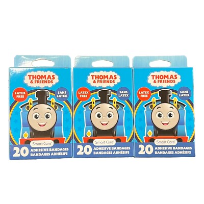 Thomas & Friends 20 Adhesive Bandages Latex Free Band Aid Kids Trains 3 ...