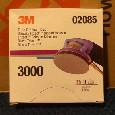 3M 02085 Trizact Hookit 6 Inch P3000 Grit Foam Disc Automotive (15 ...