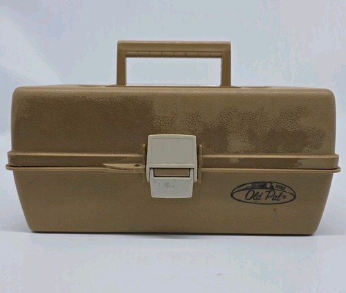 Vintage Old Pal 1050 Fishing Tackle Box 2-Tray Tan Double Tray | eBay