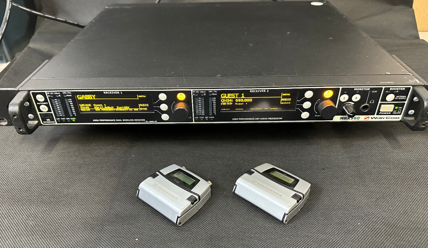 Wisycom MRK960 Dual Channel Receiver with 2 x SK5212 Bodypacks | eBay UK
