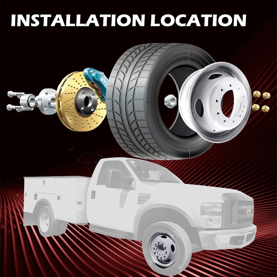 19.5"x6 10 Lug Steel Wheels Fit For 05-23 FORD F450 F550 SUPER DUTY New ...