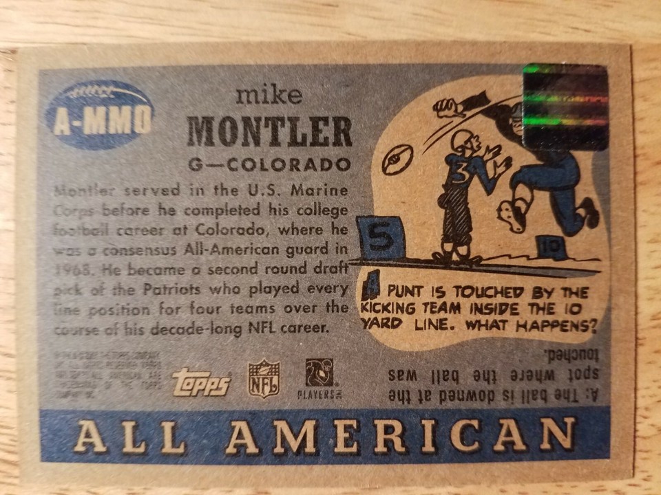 Mike Montler 2005 Topps All American Autographs #A-MMO ERR/194 Colorado ...