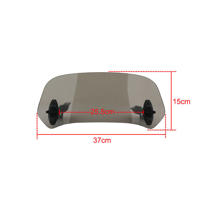 Motorcycle Smoke Windshield Screen Extension Spoiler Universal For ...