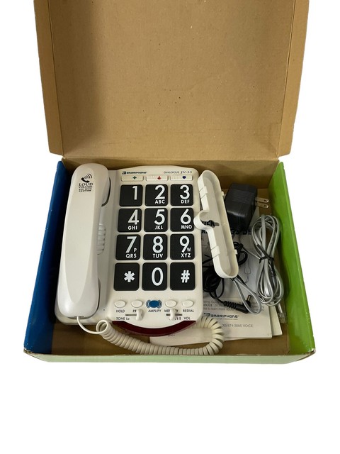 Ameriphone JV35 Phone with 37-dB Amplification Braille Characters and ...