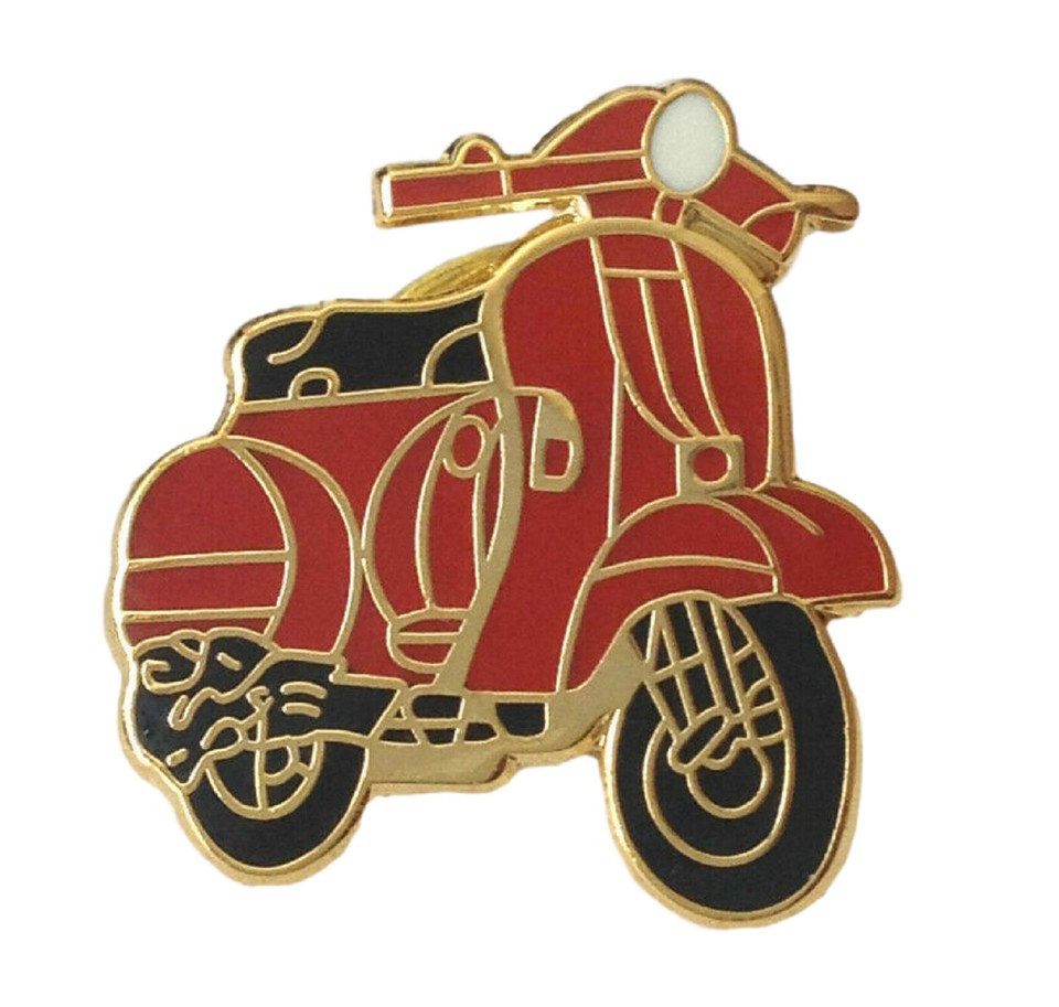 Red Scooter Mod Motorbike Biker Enamel Lapel Pin Badge | eBay UK