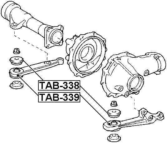 TAB-338 Febest DIFFERENTIAL MOUNT BUSHING 41653-04020, 41653-60030 | eBay