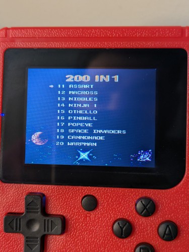 Merkury Innovations Arcade Fun Portable Game Console 200 Games (RED ...