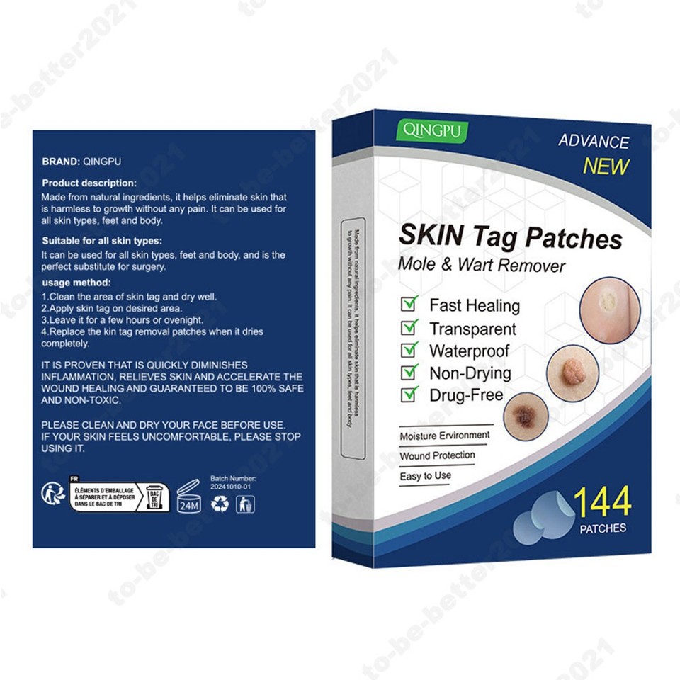 Warts Remover Skin Tag Remover Patches Mole Wart Removal Pad Sticker ...