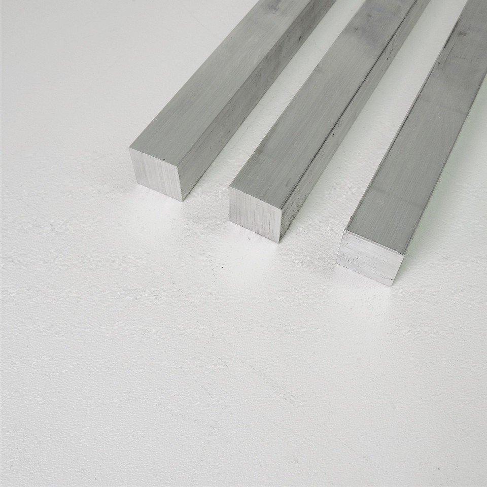 1" x 1" Aluminum 6061 FLAT Square BAR 29.5" Long new mill stock QTY 3 ...
