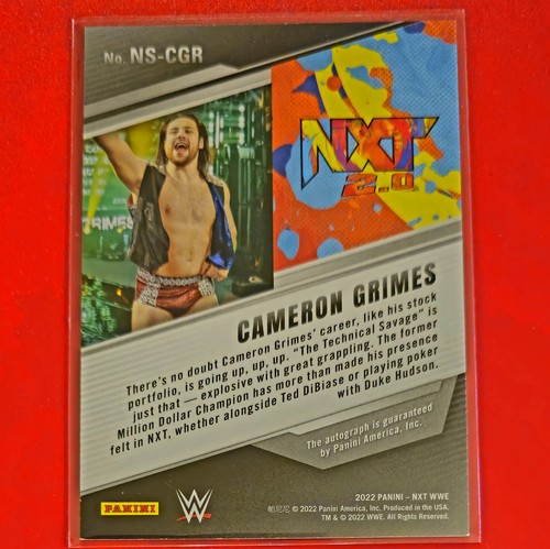 Cameron Grimes Auto + Red /199 Inserts Parallels SPs Base WWE 38 Card ...