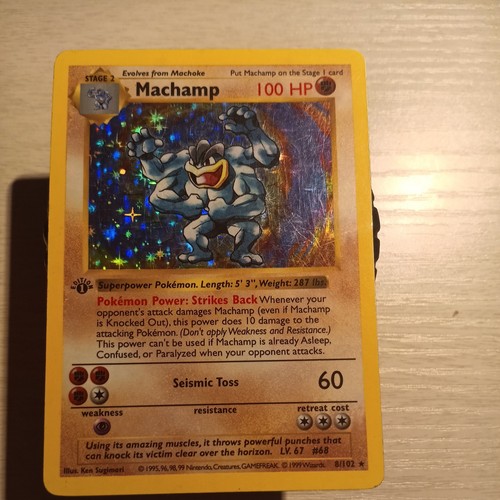 Machamp Holo First Edition Shadowless Base Set 8/102 | eBay