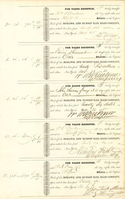 Nicholas Fish signed Mohawk and Hudson Rail Road Co. - Autographed ...