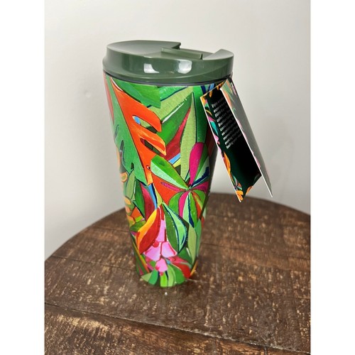 NWT Starbucks FARM Rio Tumbler Travel Mug Tropical Floral Green Lid | eBay