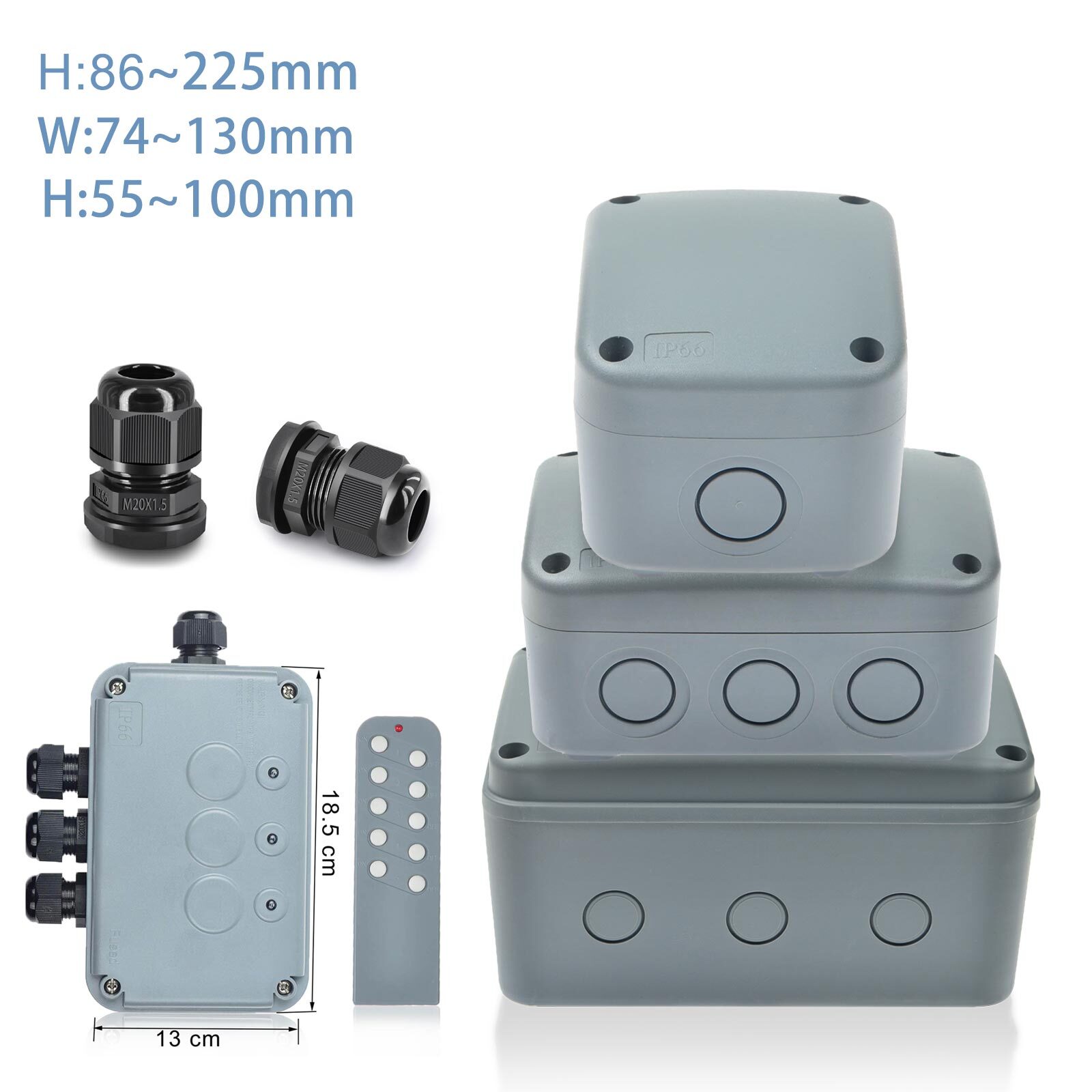 Outdoor Electric Junction Box Waterproof Dustproof ABS Plastic Project ...