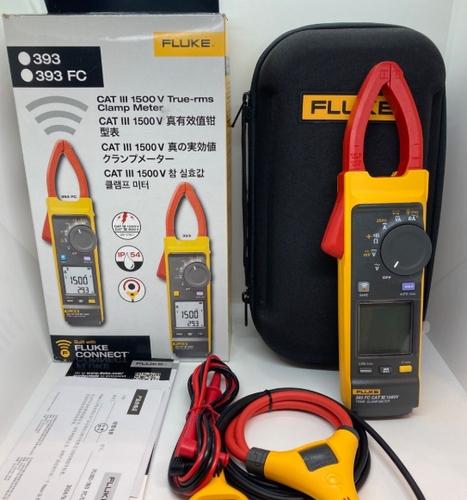 Fluke 393 FC True-RMS Clamp Meter – 1500V CAT III, Compact, IP54 Rated ...