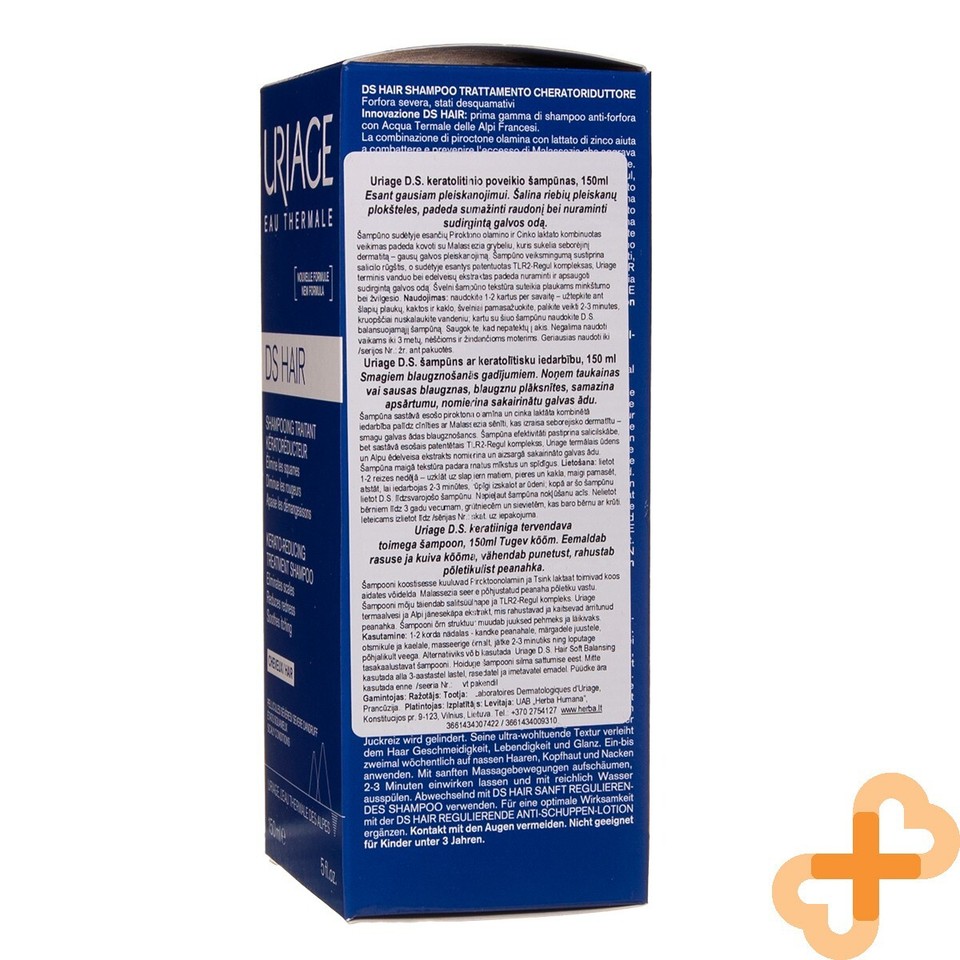 URIAGE DS Shampoo Itching Scalp Anti Dandruff Scales Redness Soothes ...