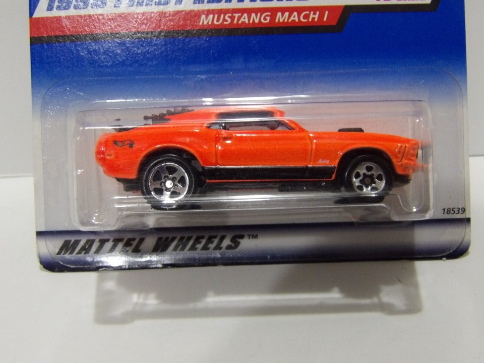 hot wheels 1998 First Editions Mustang Mach 1 Bright Neon Orange VHTF ...