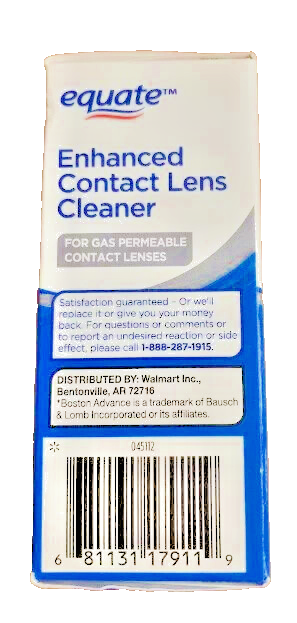 Equate Enhanced Contact Lens Cleaner Step 1 30 ml 1 fl oz Exp 04/27 | eBay