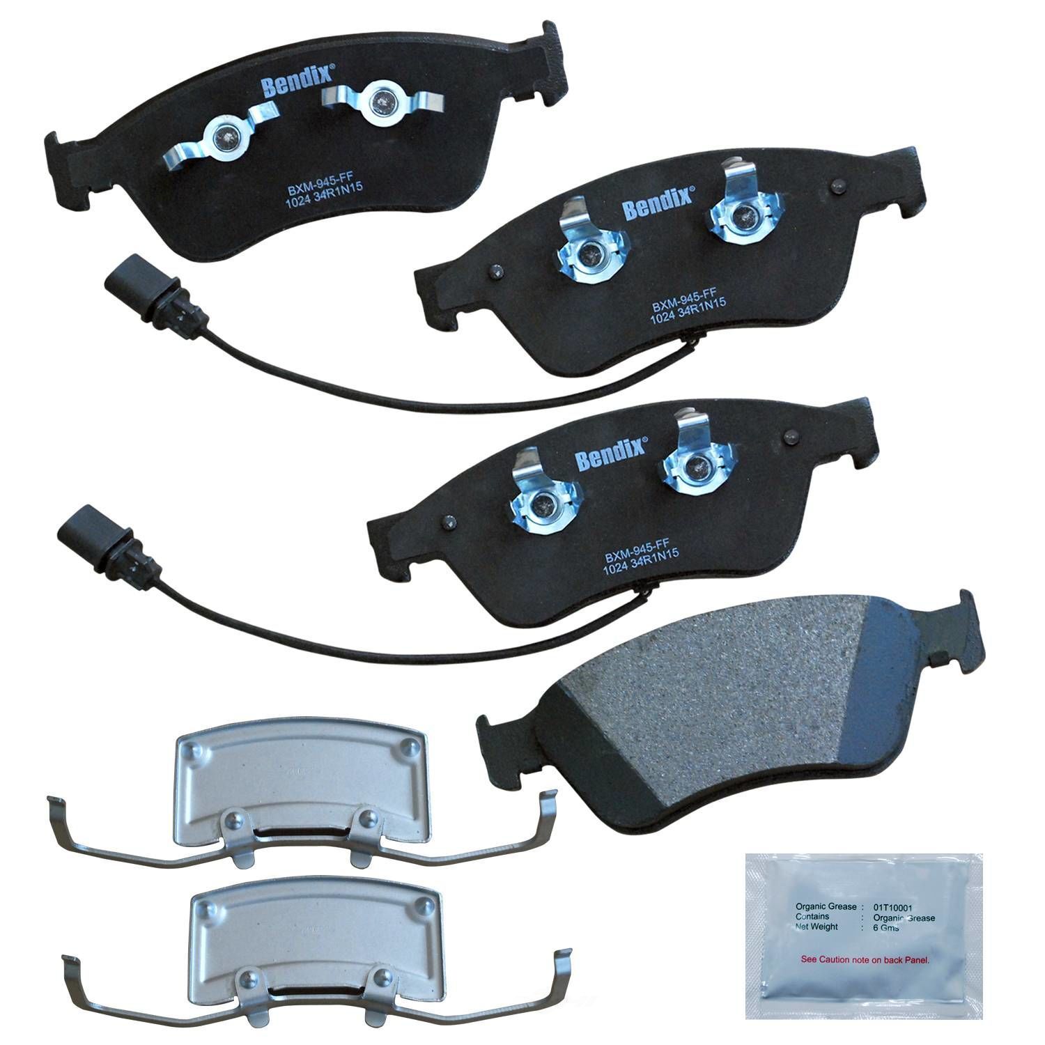 Disc Brake Pad Set-Priority One Semi-Metallic BPR Bendix CFM1024 for ...