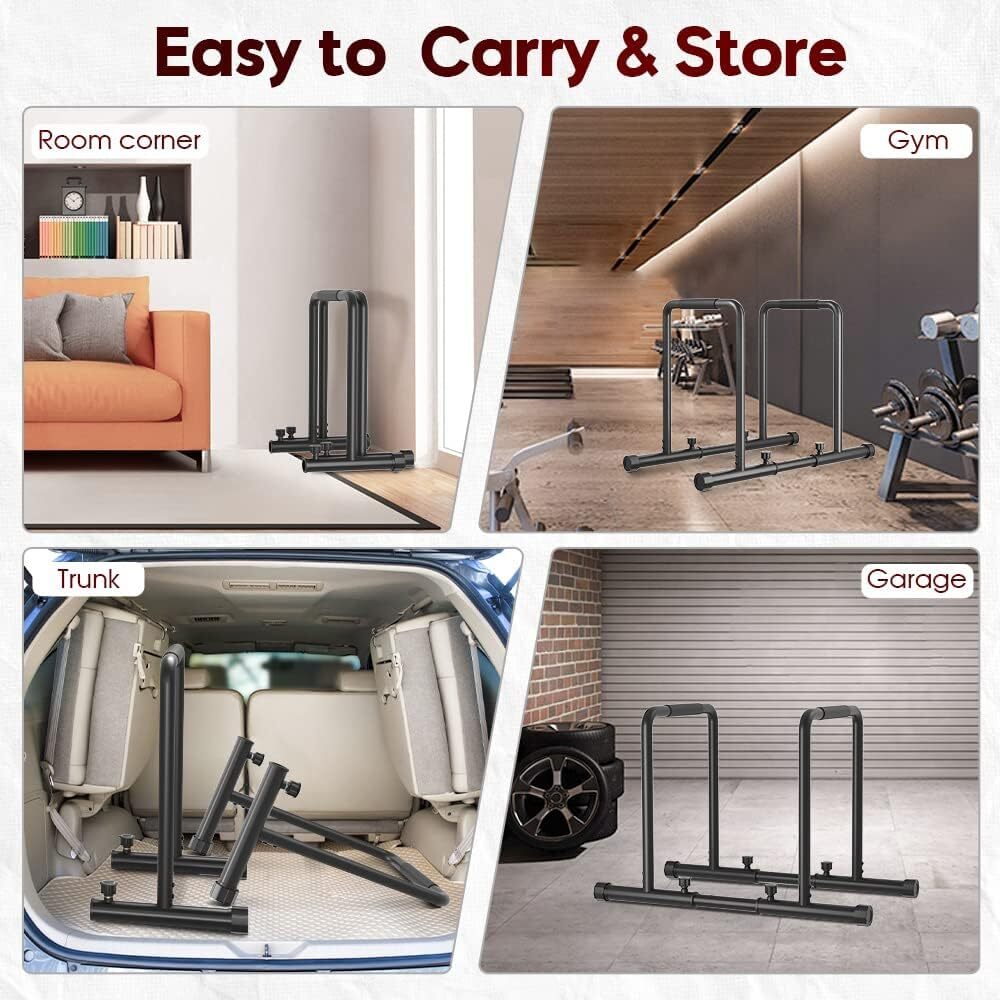 Power Tower Dip Bars Tricep Bar Dip Stand 1000 LBS Capacity, Adjustable ...