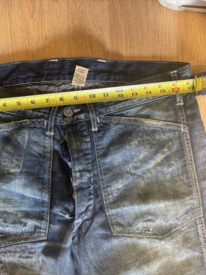 447 RRL DOUBLE RL Jeans Women's buckle back wide leg pockets design ...