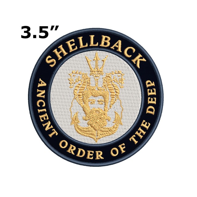 US NAVY Crossing of the Equator Shellback Military Patch GOLDEN ...