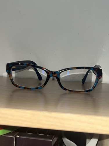 Prada VPR NAG-1O1 Brown Blue Cat Eye Eyeglasses Frames 55-16 135 Italy ...